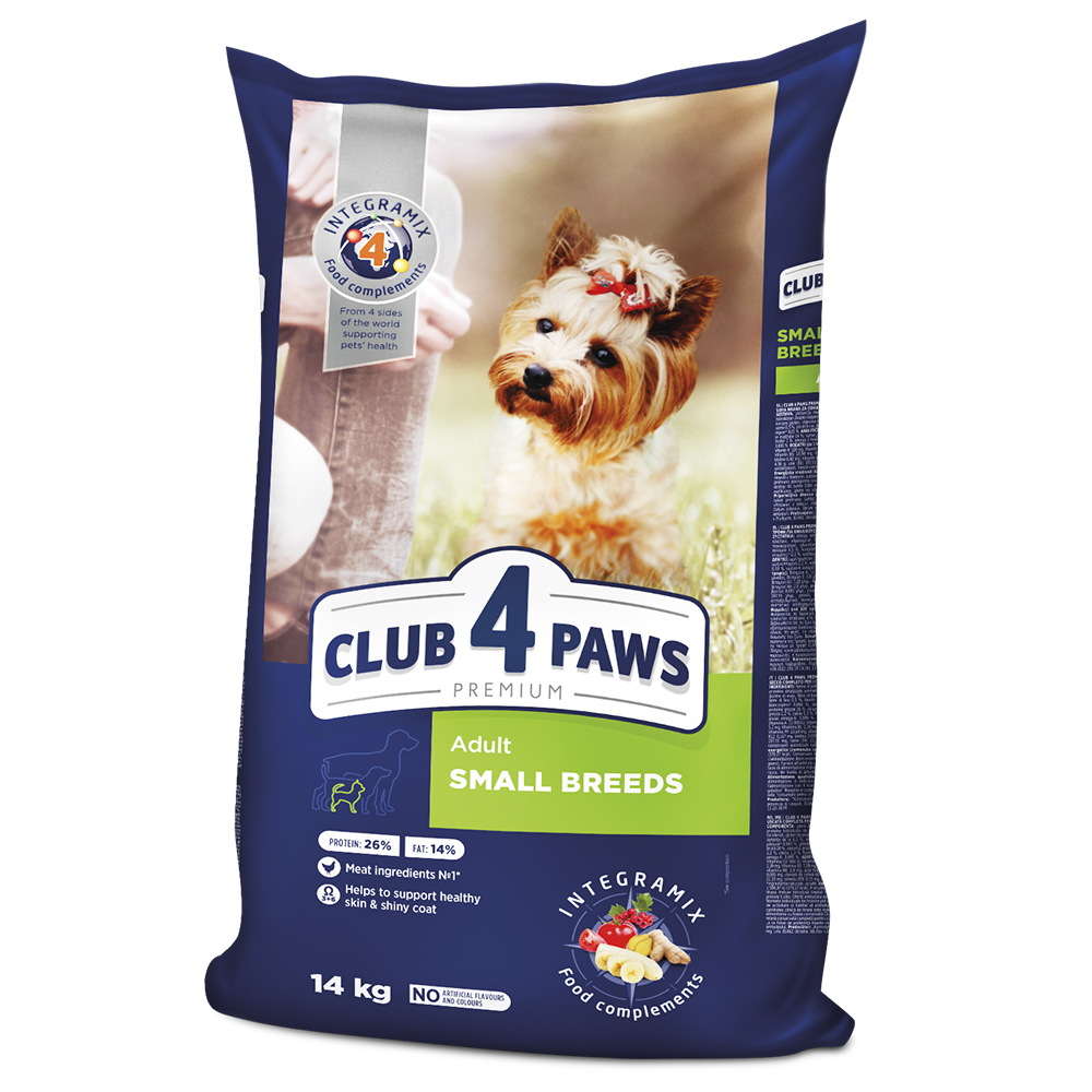 Club 4 Paws Small Breeds cu gust de găină, 1 kg la cântar